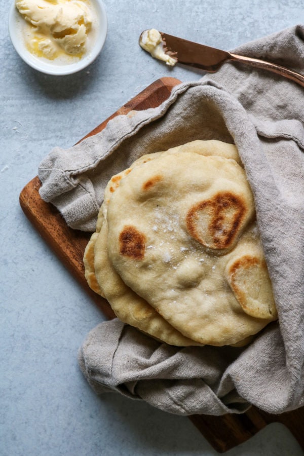 Easy Skillet Flatbread Recipe - Well Vegan