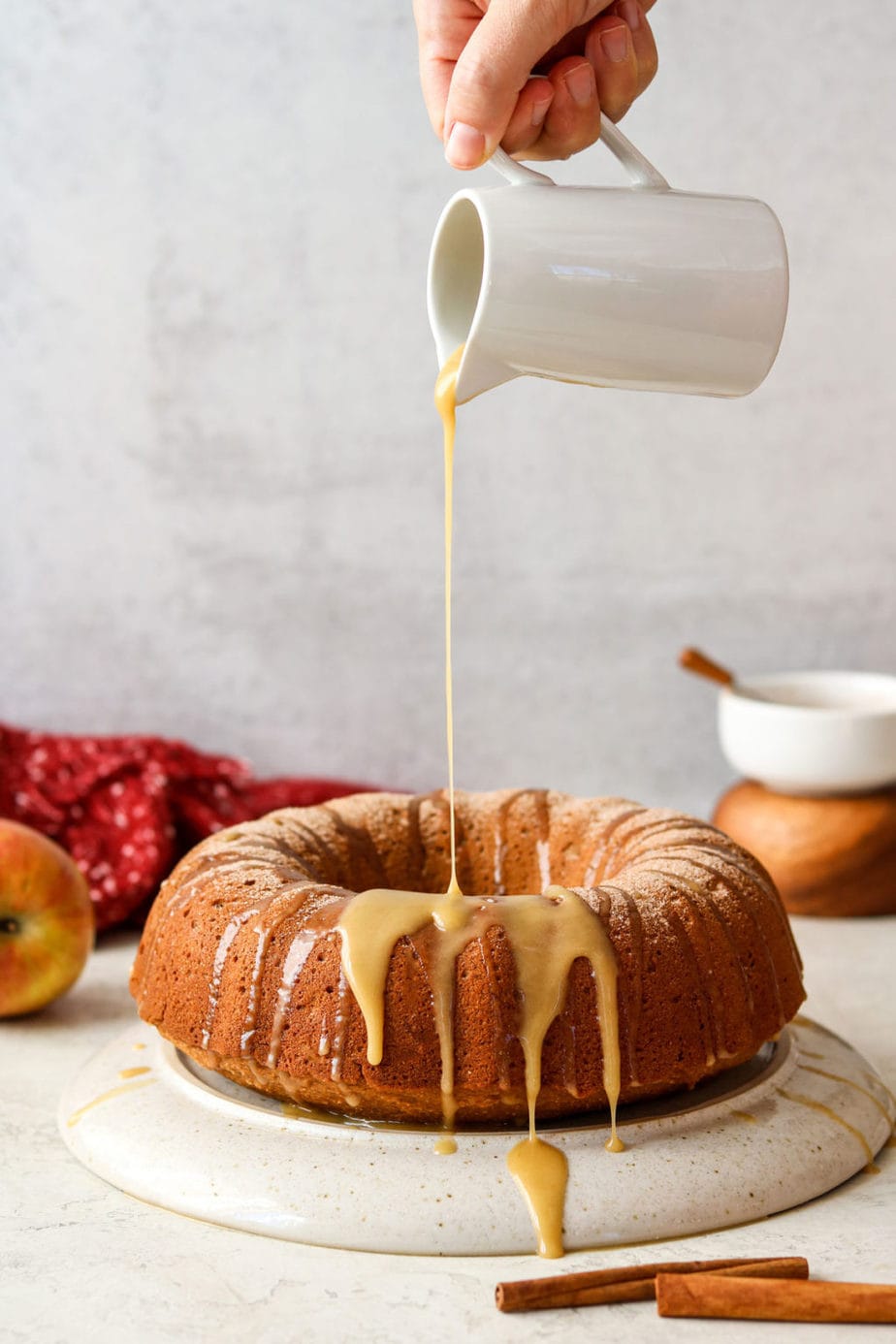 Apple Cider Cake with Maple Glaze Recipe - Well Vegan